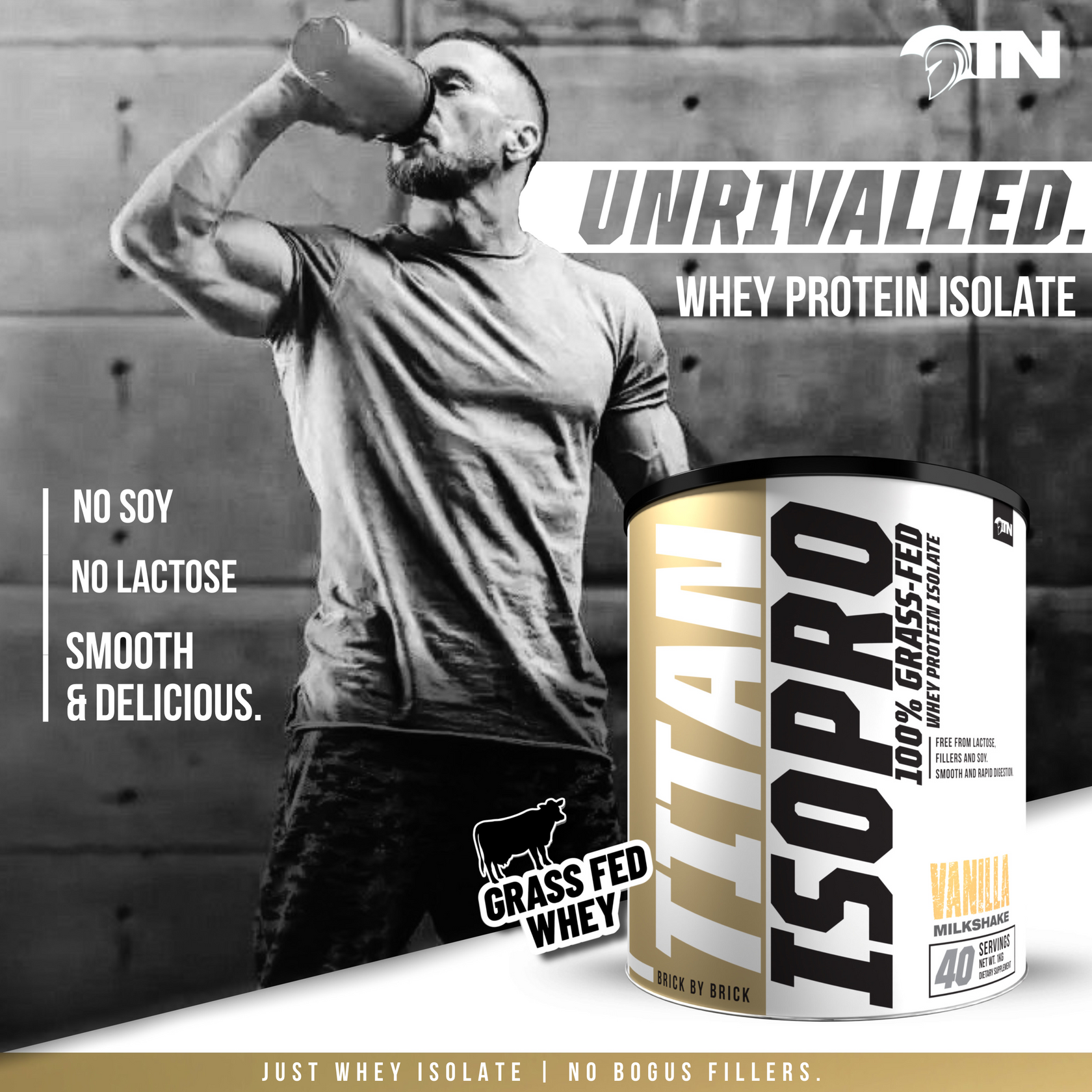 ISOPRO Grass Fed Whey Protein Isolate 40 Servings Net Wt. 1KG – TITAN ...