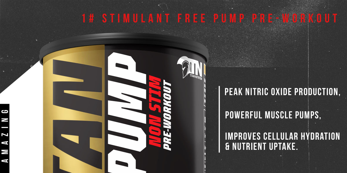 RAW PUMP Stim Free Pre-Workout, 20 Loaded Servings, Net Wt.400g – TITAN ...