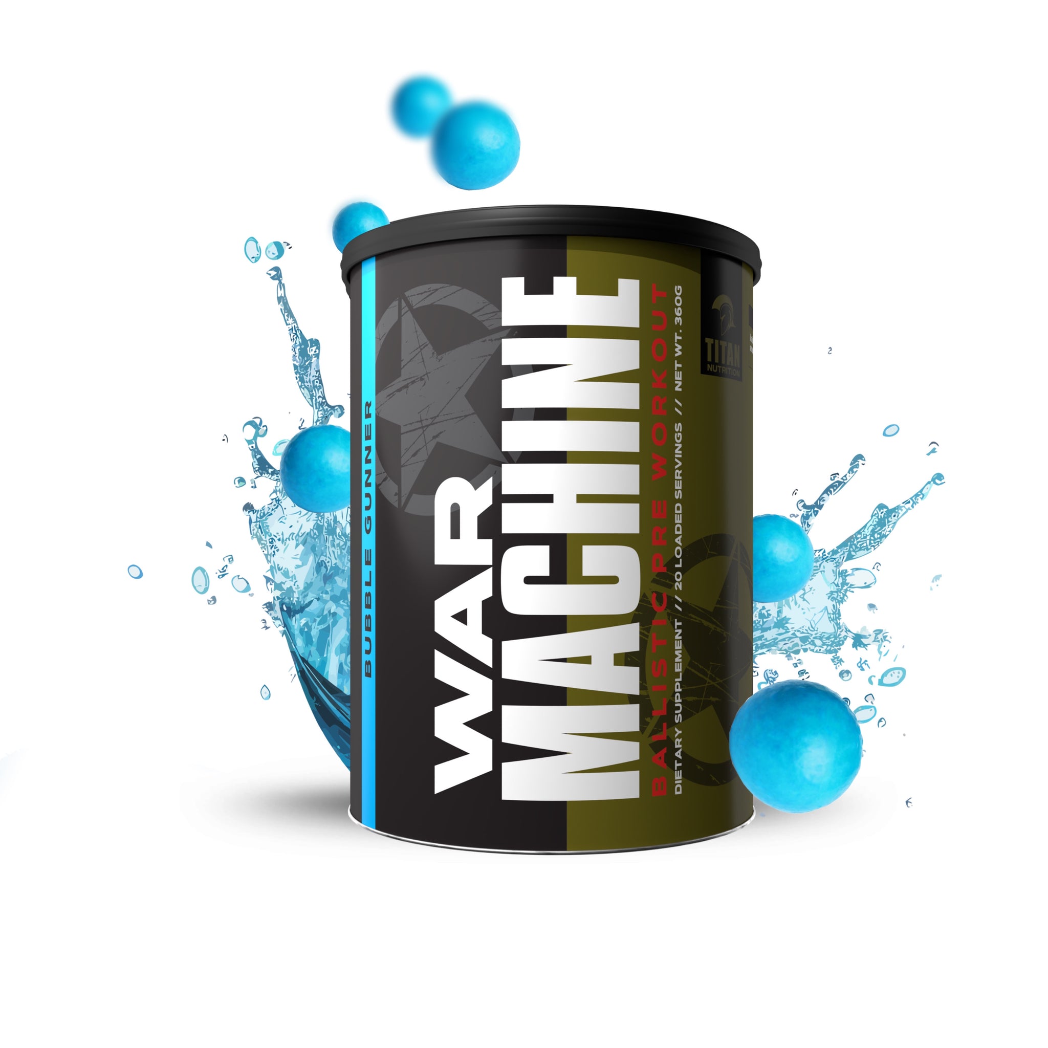 WAR MACHINE Pre-Workout, 20 Loaded Servings, Net Wt.360g – TITAN Nutrition